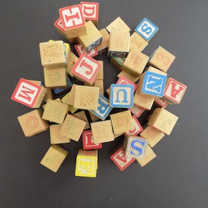 FREE SHIPPING!!!! Blocks, Children Toys, Wooden Blocks, Vintage ...