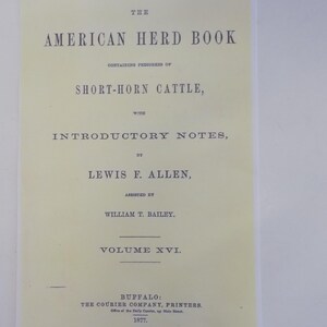 Cattle, Cows, Short-horn Cattle, Lewis F. Allen - Etsy