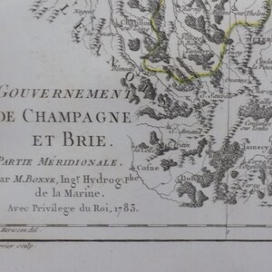 Maps, France, French, Antique, Gouvernment De Champagne Et Brie ...