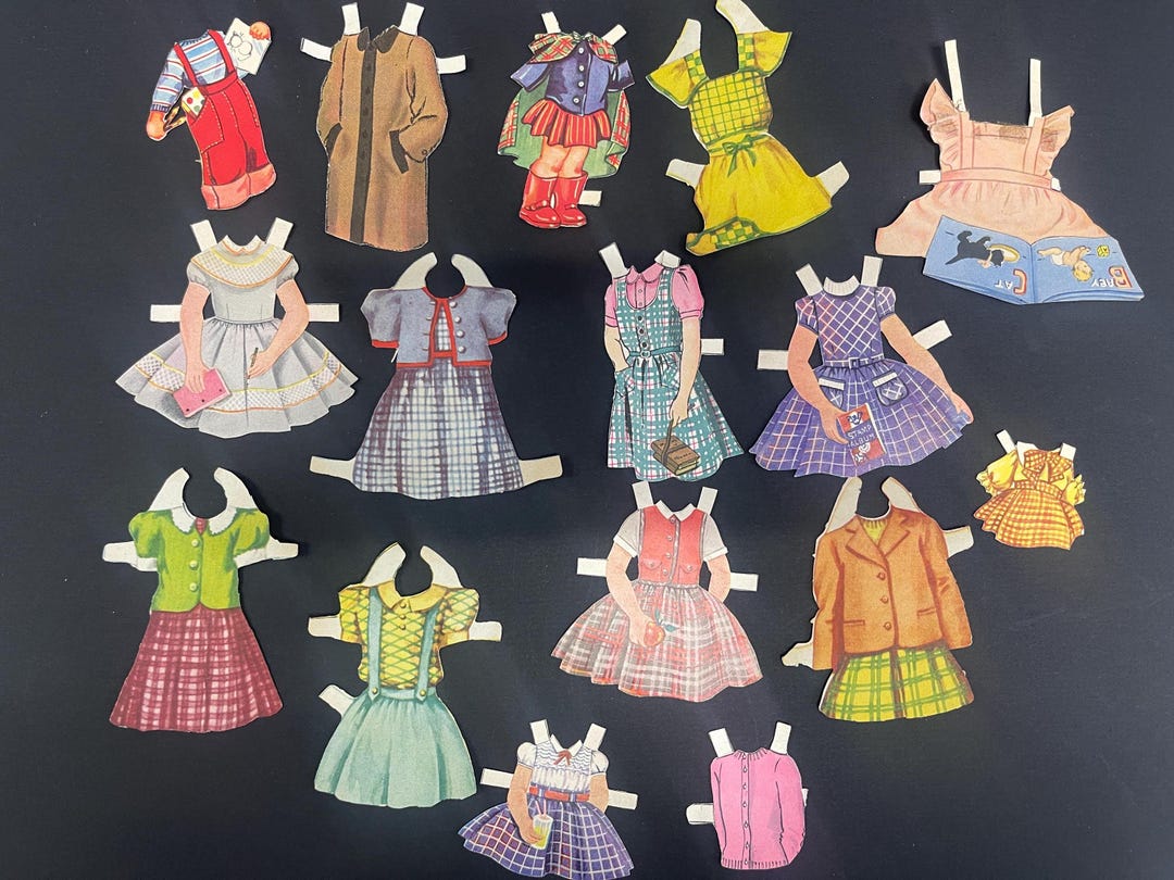 Paper Dolls, Vintage, Accessories, Women, NO DOLLS, Small Size Clothes ...