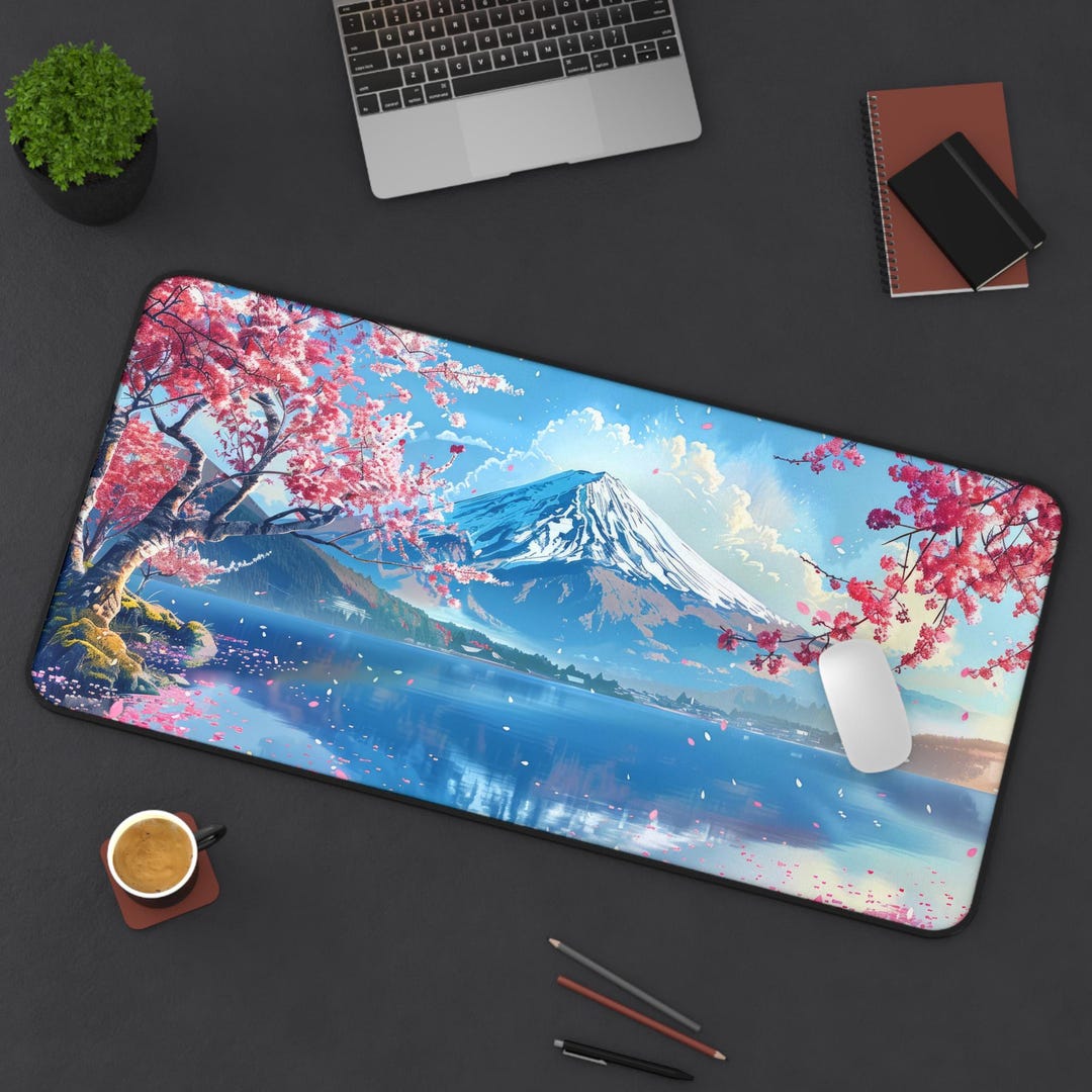 Fuji Japan Mouse Pad Japan Fuji Mountain Desk Pad Sakura Japanese ...