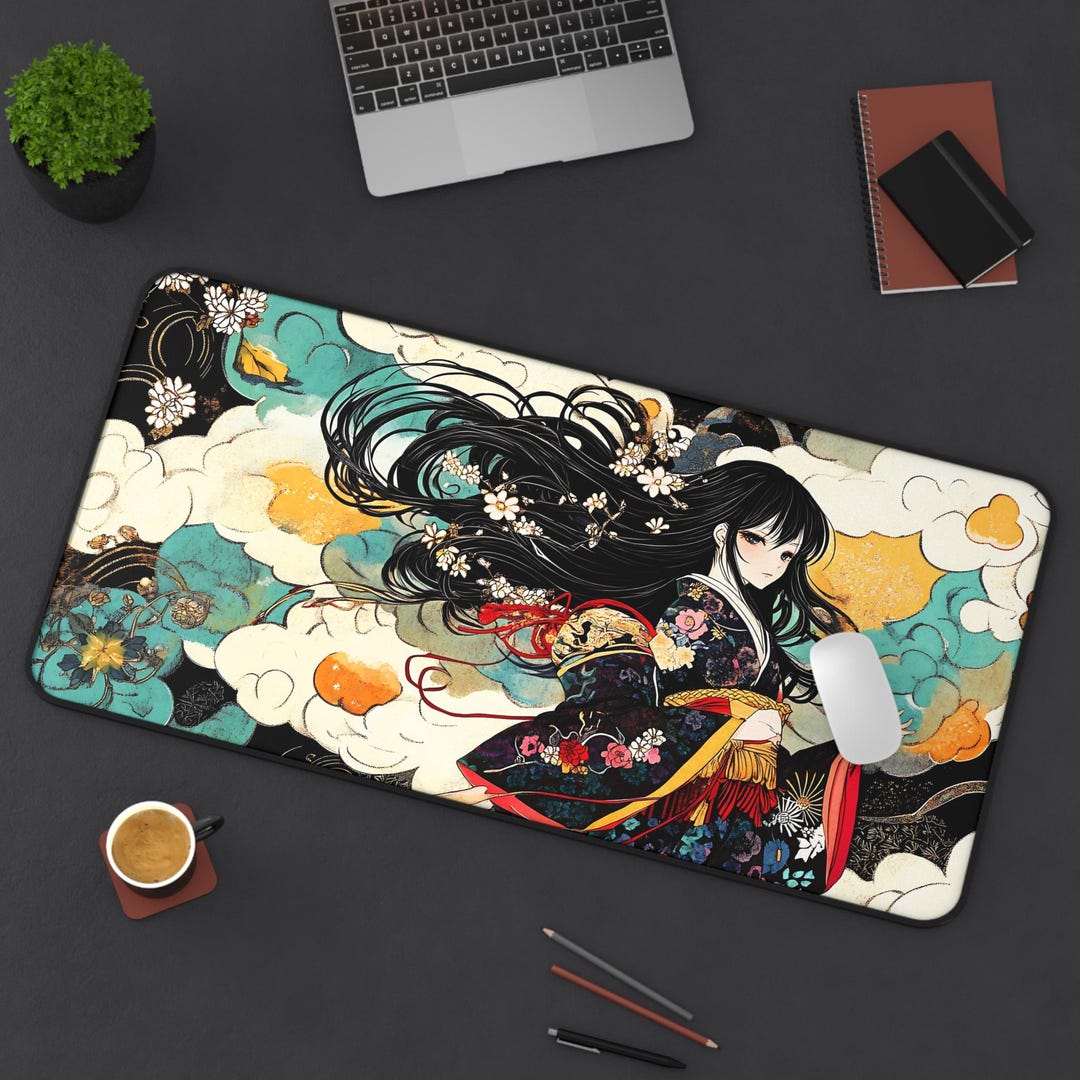 Japan Anime Girl Mouse Pad Japan Desk Pad Japanese Office Decor Gaming ...