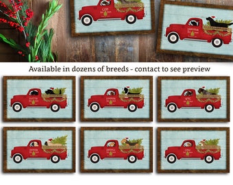 Christmas dog art | Etsy