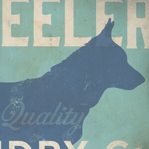 Blue Heeler Australian Cattle Dog Laundry Company Laundry Room Artwork ...