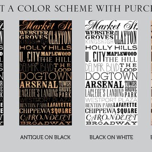 Saint Louis Typography Graphic Word Art Giclee Signed Archival Print by ...