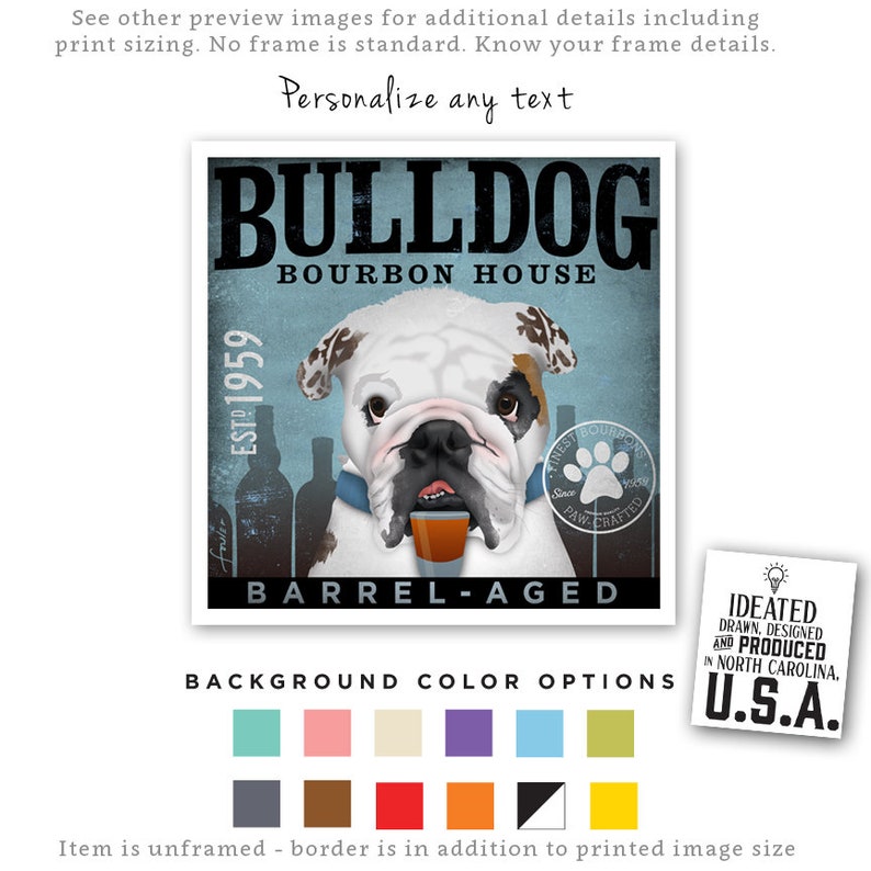 Bulldog English Bulldog Dog Dog Lover Bourbon Whiskey - Etsy