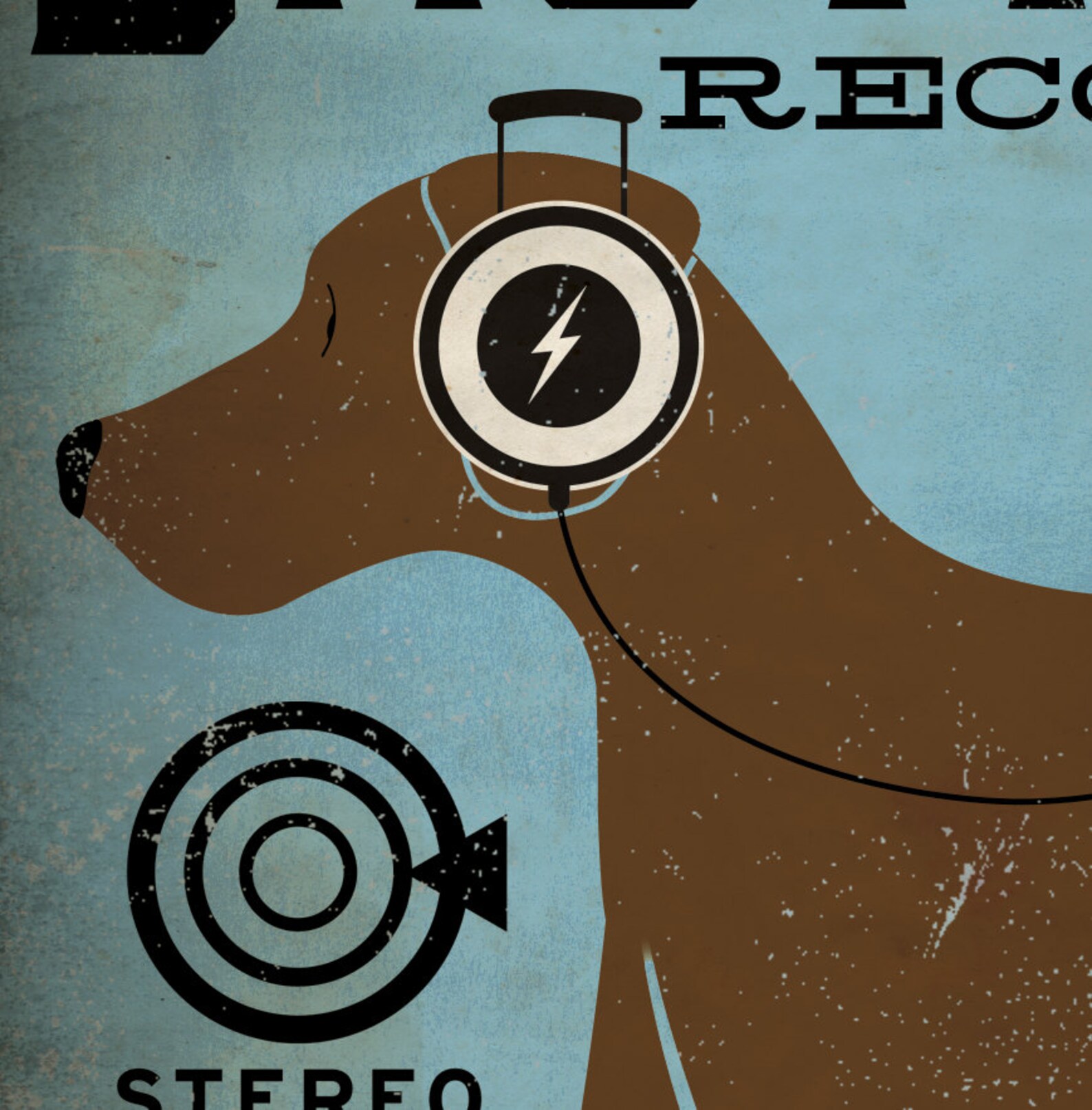 BROWN DOG Records Chocolate Labrador Album Artwork on Gallery - Etsy