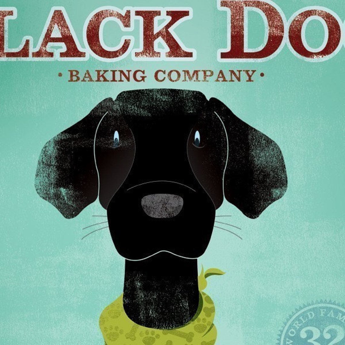 Black Dog Baking Company Labrador Original Graphic - Etsy