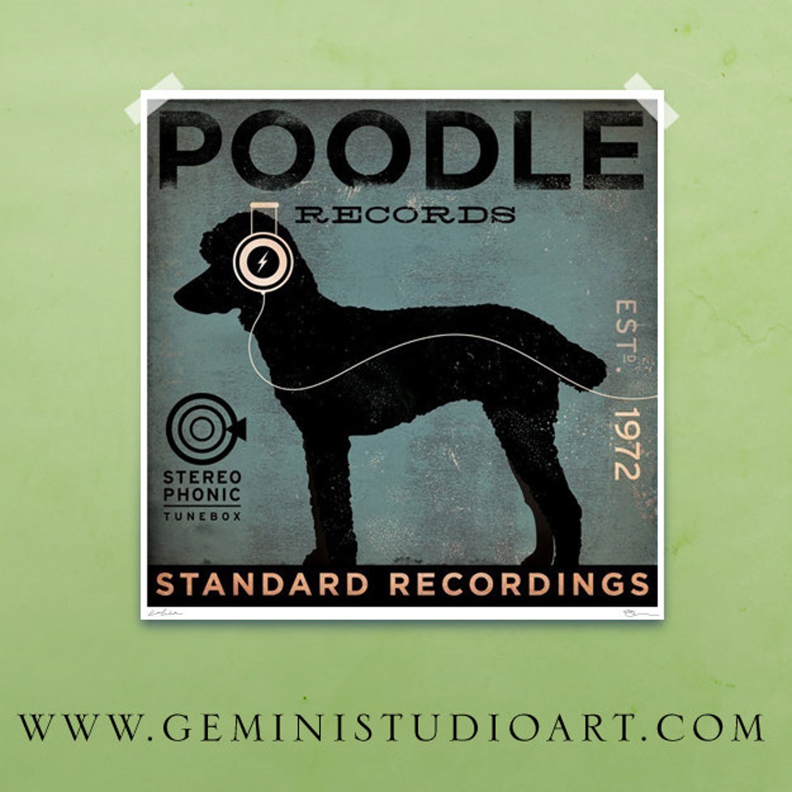 Standard Poodle Records Album Style Graphic Artwork Giclee - Etsy