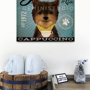 Yorkshire Terrier Yorkie Coffee Company Graphic Art on Gallery Wrapped ...