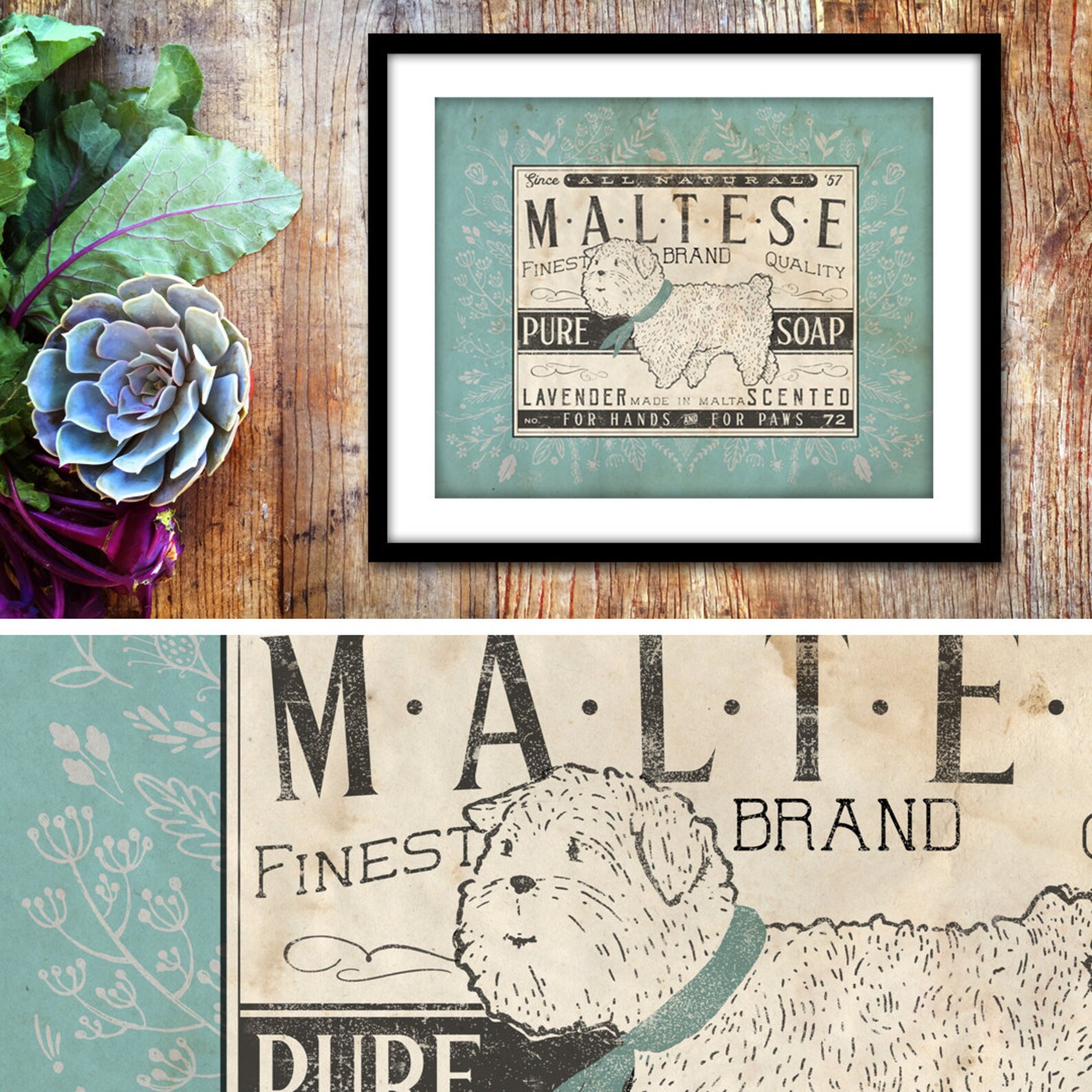 Maltese Dog Soap Bar Soap Vintage Soap Label Bath - Etsy