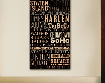 New York City Word Art - Etsy