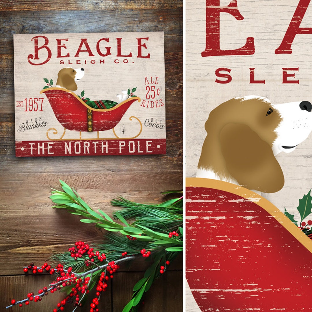 Beagle, Dog, Sleigh, Sledding, Christmas, Holidays, Winter, Christmas ...