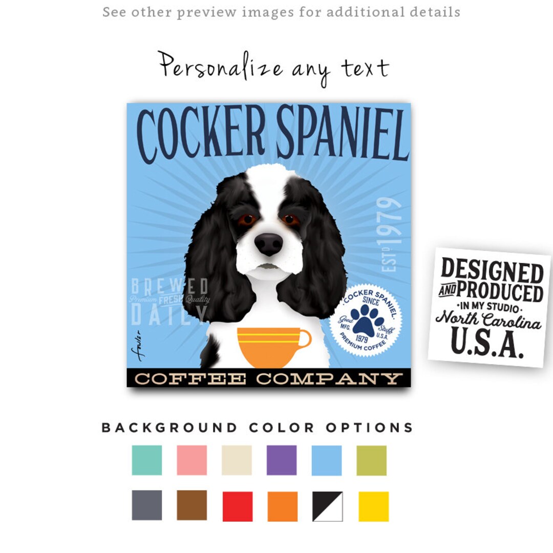Cocker Spaniel Dog Coffee Art Artwork Roast Roaster - Etsy