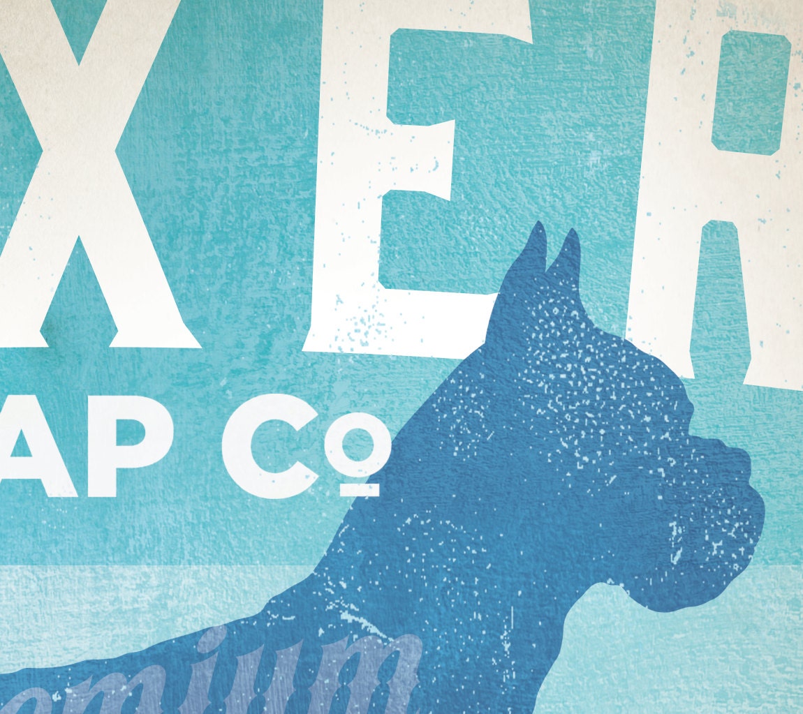 Boxer Dog Soap Company Bathroom Washroom Unframed Artwork - Etsy