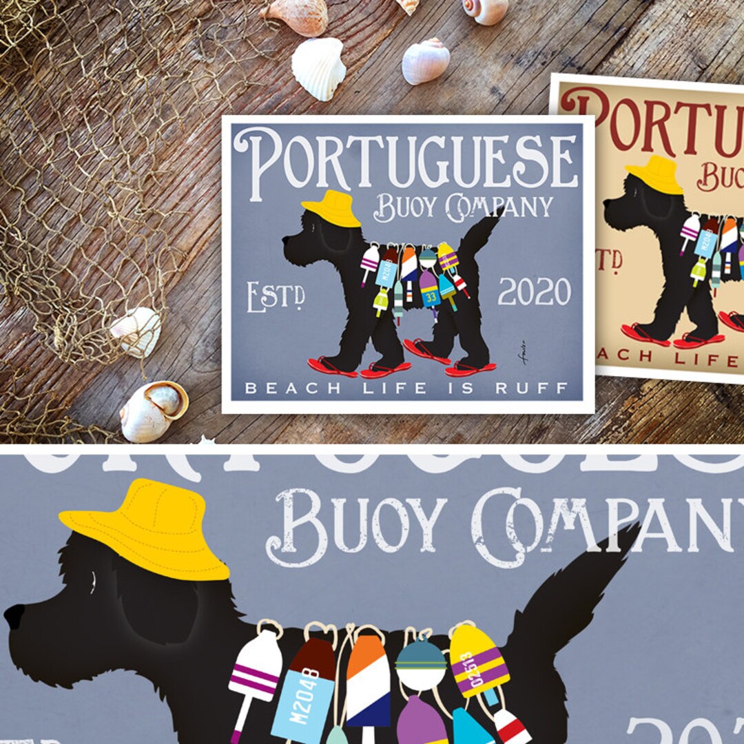 Portie, Portuguese Water Dog, Dog, Buoy, Nautical, Beach, Cottage ...