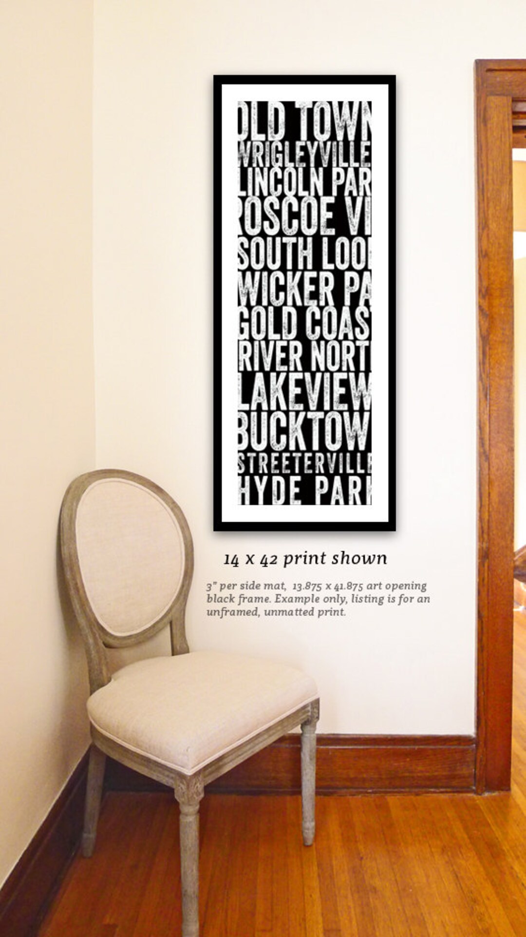 Chicago Neighborhoods Typography Graphic Art Giclee Signed Artists ...