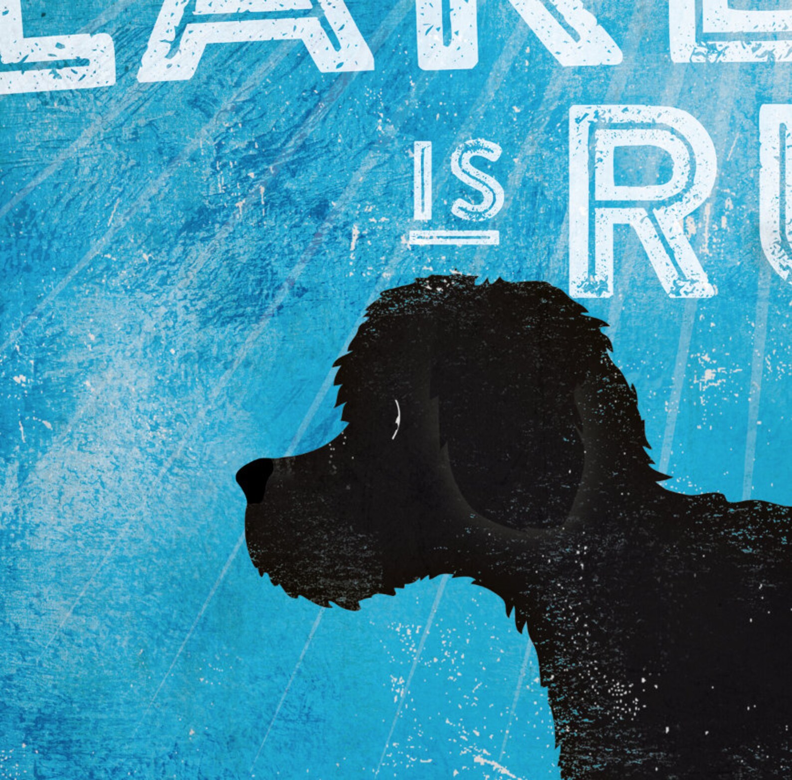 Lake Life is Ruff Dog Doodle Labradoodle Golden Doodle UNFRAMED Graphic ...