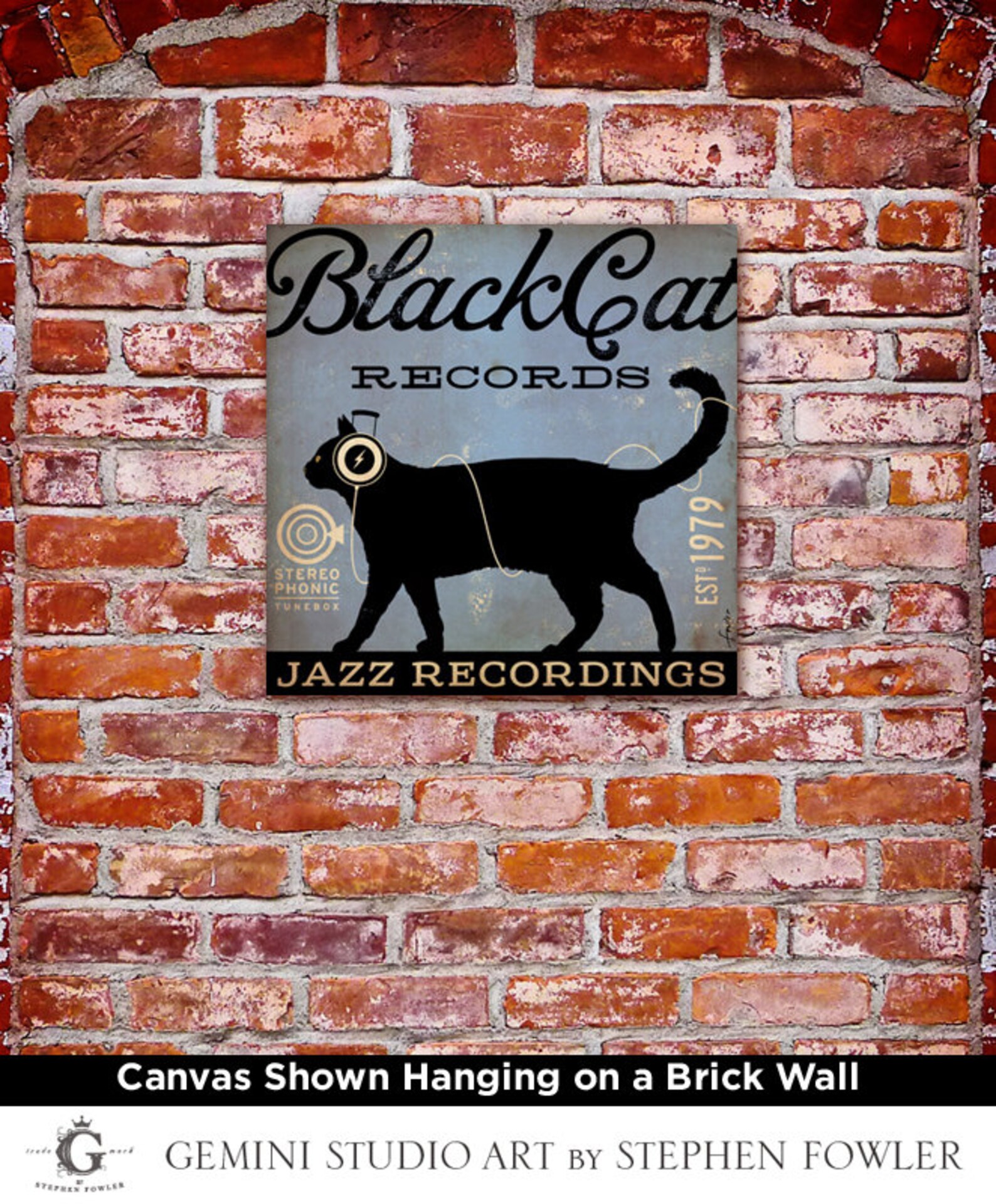 Black Cat Cat Records Album Cat Lover Music Wall Art | Etsy