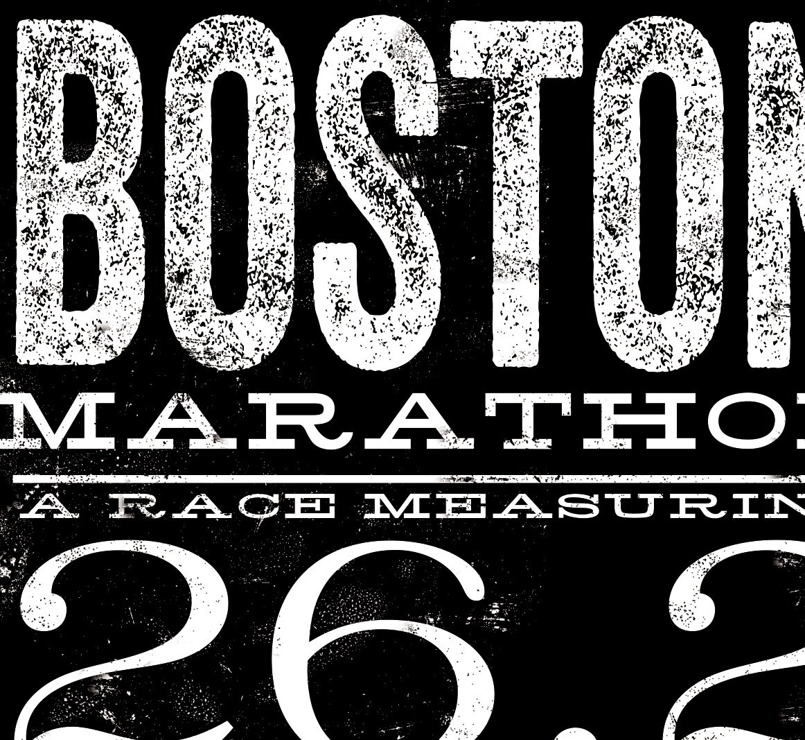 Boston Marathon Original Typography Artwork by Stephen Fowler - Etsy