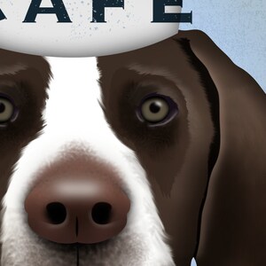 German Shorthaired Pointer GSP Cafe Original Graphic Illustration ...