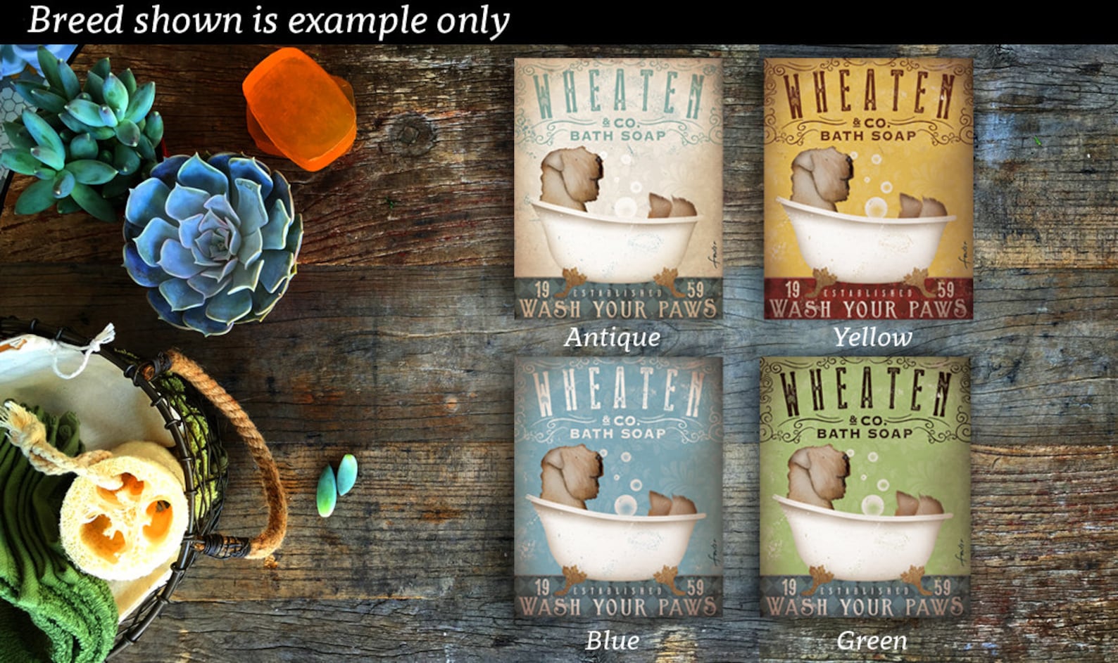 Boxer Dog Bath Soap Company Vintage Style Artwork by Stephen - Etsy Canada