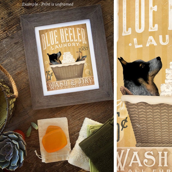 Blue Heeler, Australian, Cattle, Dog, Laundry, Basket, Towels, Wash ...