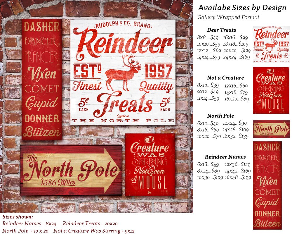Christmas Holiday typography signage graphic artwork on | Etsy