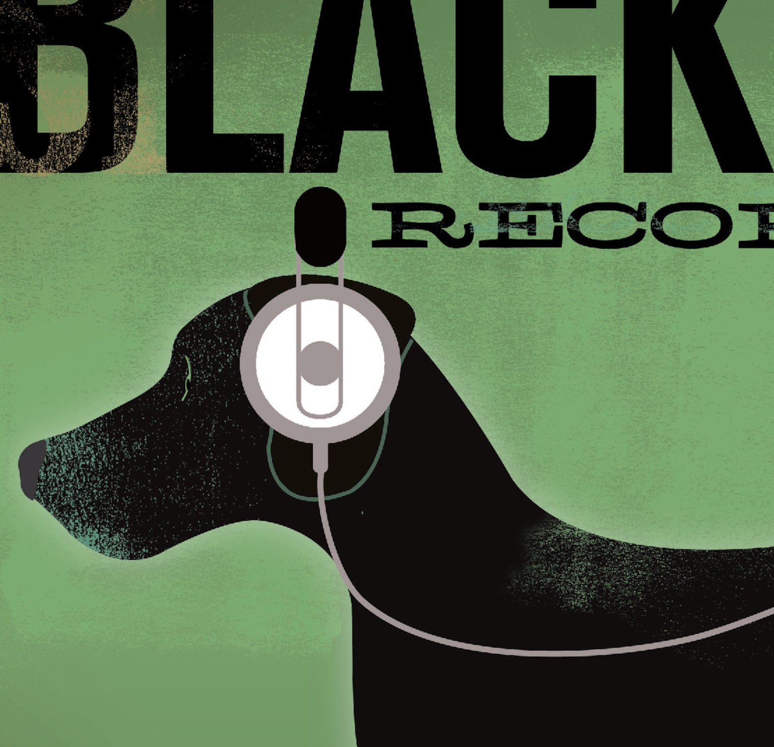 BLACK DOG Labrador Records Album Artwork Giclee Archival Print - Etsy
