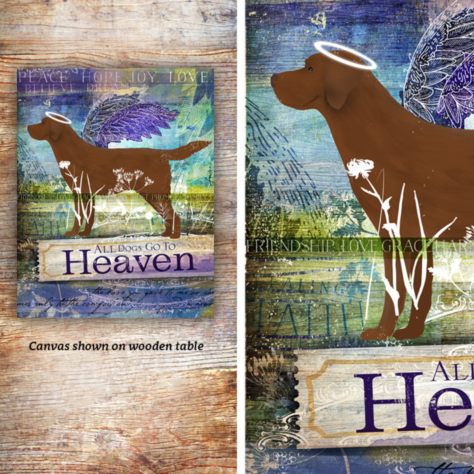 All Dogs Go to Heaven Lab Labrador Artwork Illustration Dog - Etsy