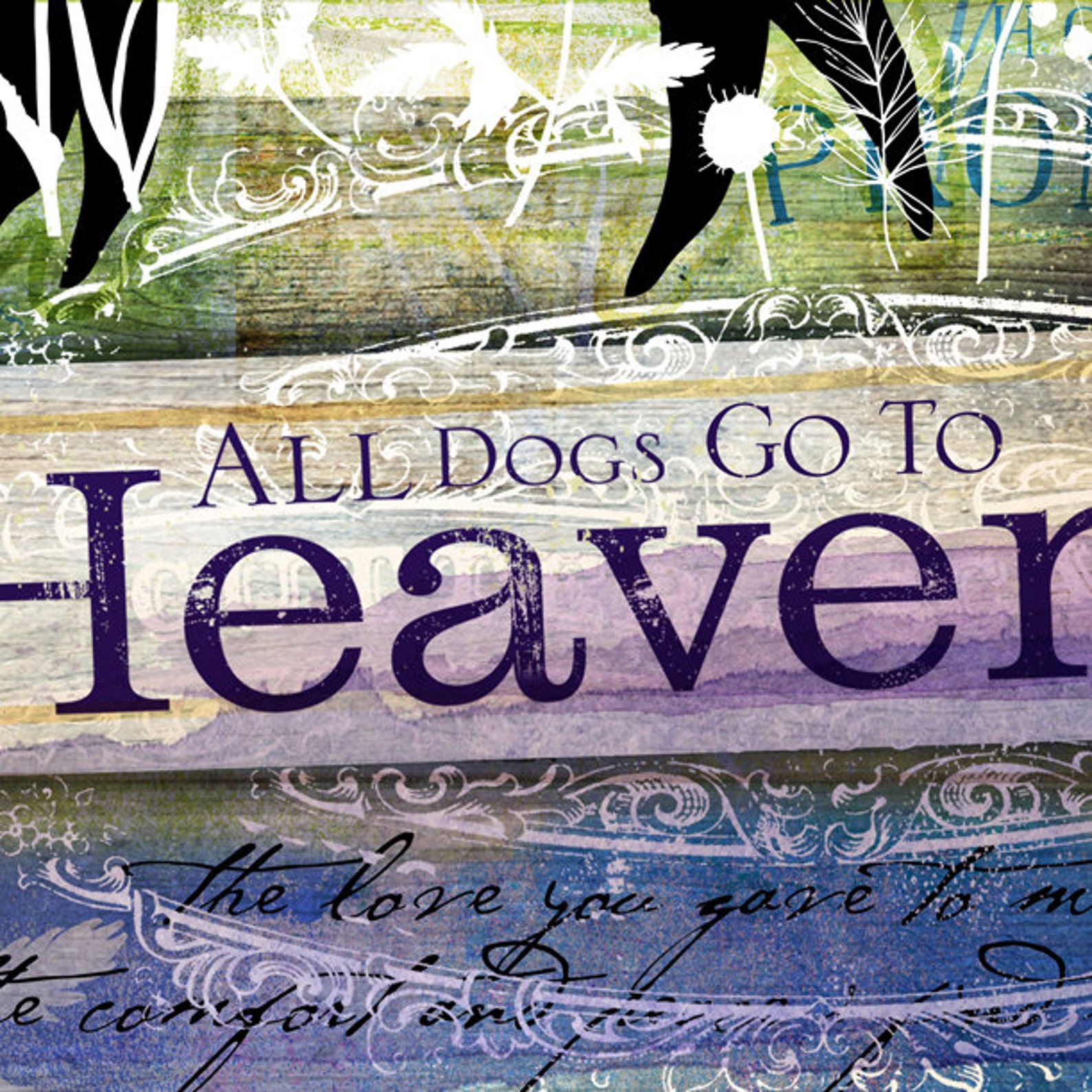 All Dogs Go to Heaven Dog Lab Labrador Artwork Illustration | Etsy