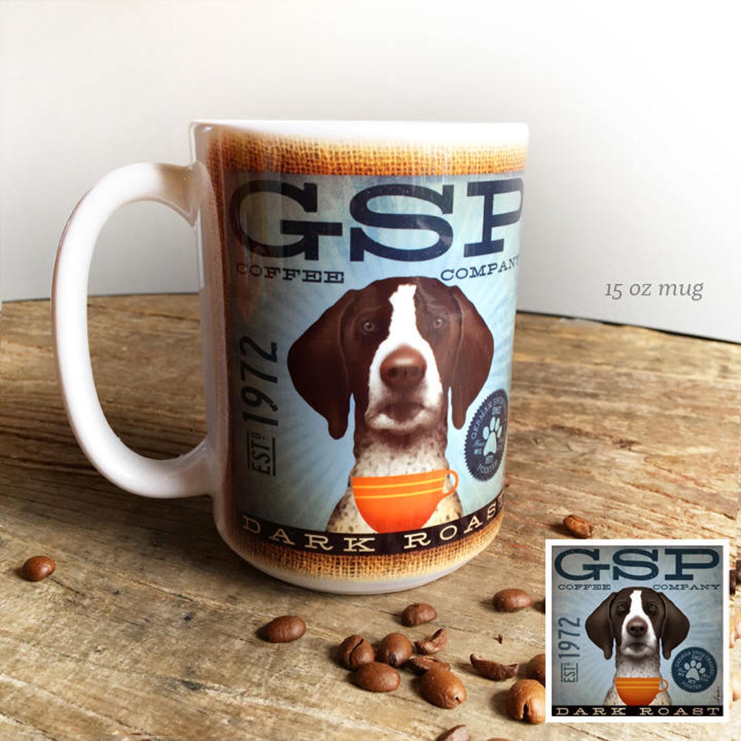 GSP German Shorthaired Pointer Dog Coffee Mug Graphic Art MUG 15 Oz ...