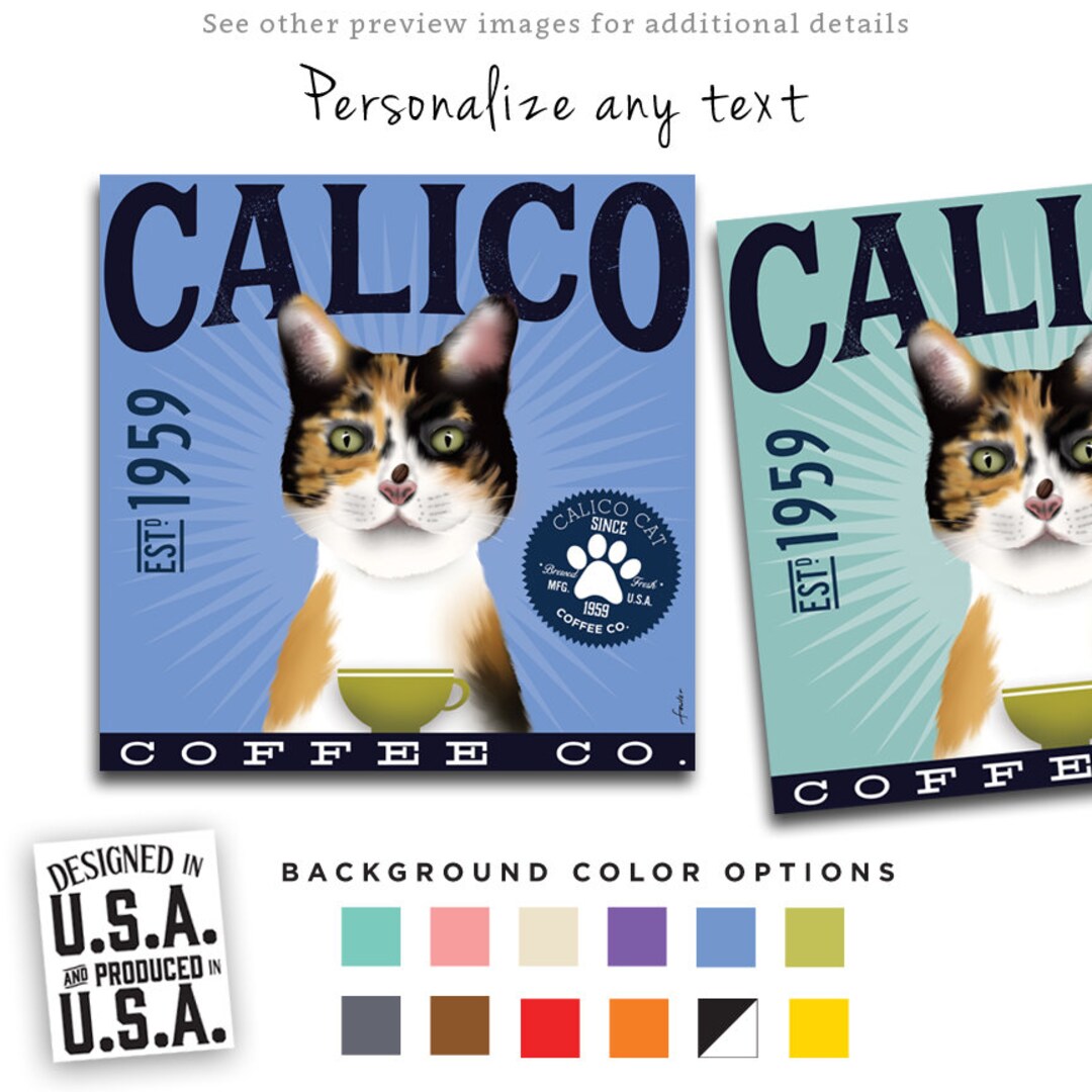 Calico Coffee, Cat, Feline, Barista, Kona, Roast, Arabica, Coffee ...