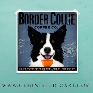 Border Collie Coffee Company Company Illustration Graphic Artwork ...