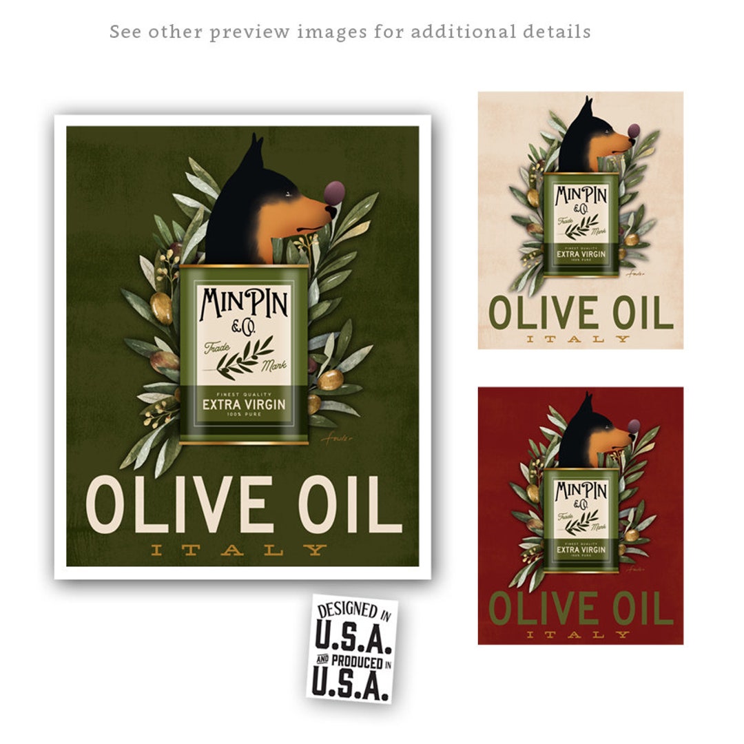 Min Pin, Minpin, Miniature Pinscher, Olive Oil, Kitchen, Culinary Art ...