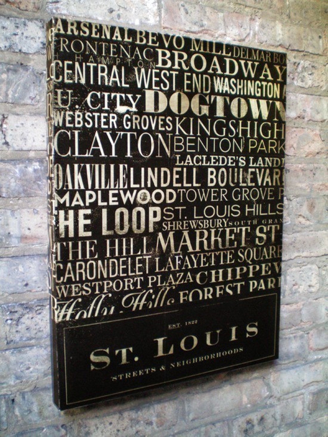 St. Louis Streets and Neighborhoods Type Typography Graphic - Etsy