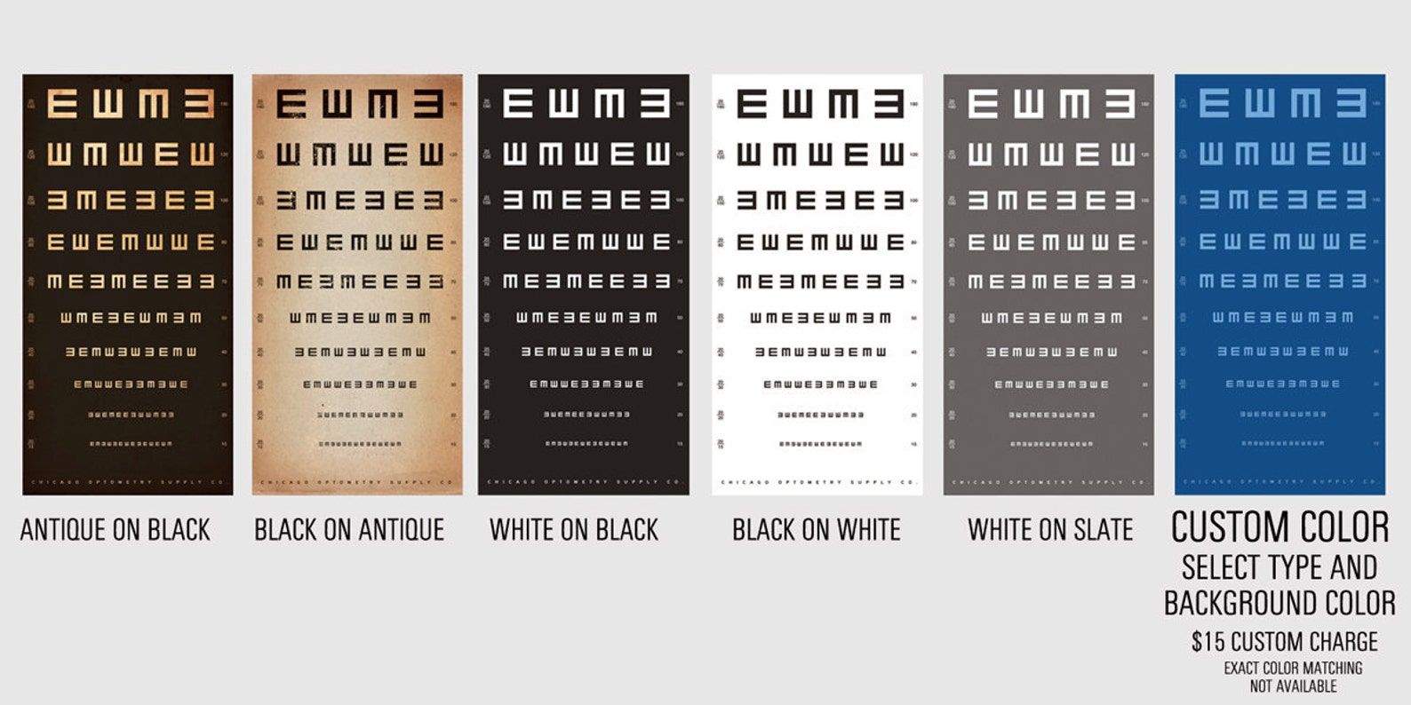Tumbling E EYE Exam Chart Vintage Style Graphic Artwork Giclee - Etsy
