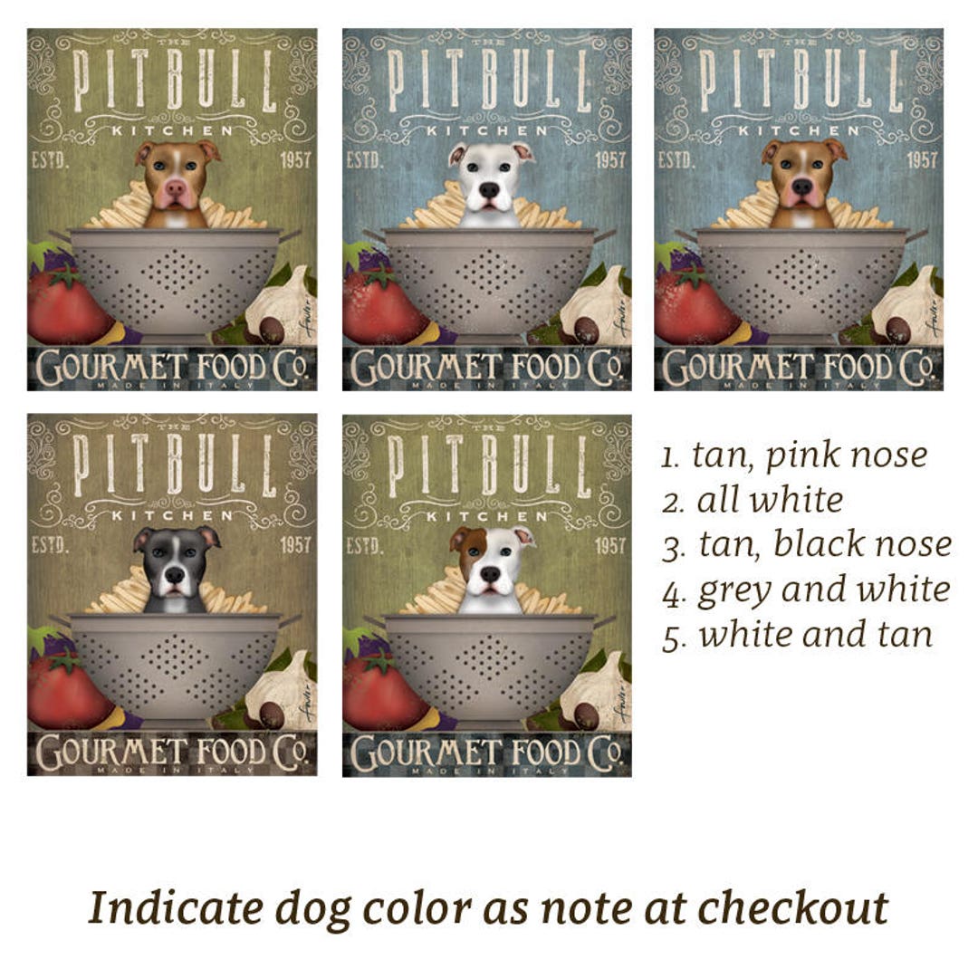 Pitbull Pit Bull Terrier Dog Kitchen Artwork Chef Cooking Dog, Gift ...