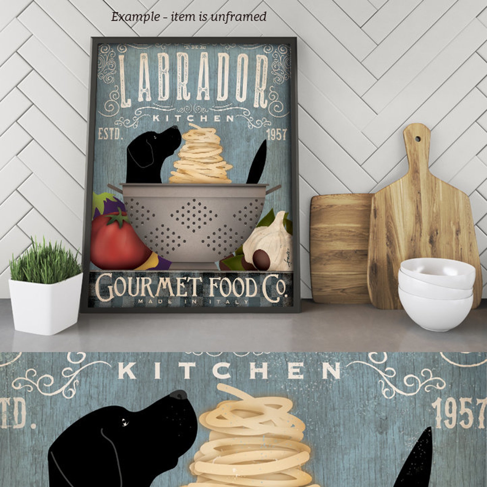 Lab Black Lab Labrador Dog Kitchen Artwork Chef Cooking Dog ...