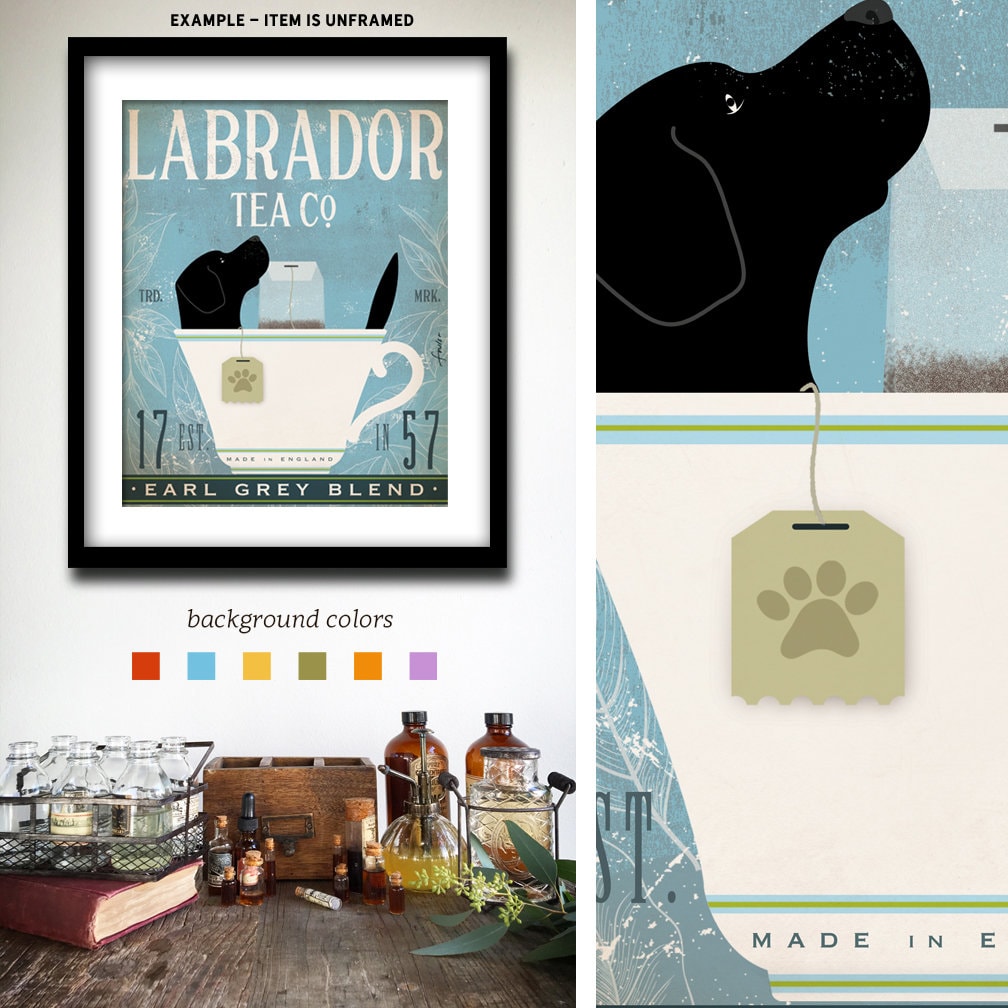 Lab Labrador Dog Black Lab Tea Teacup Tea Room Tea | Etsy