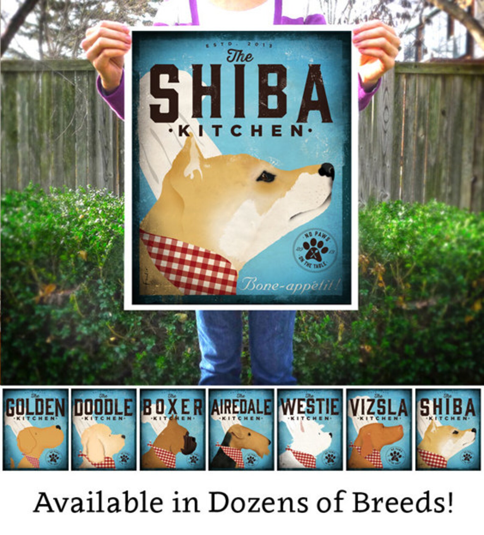 Shiba Inu Dog Kitchen Artwork Chef Cooking Dog Illustration in | Etsy
