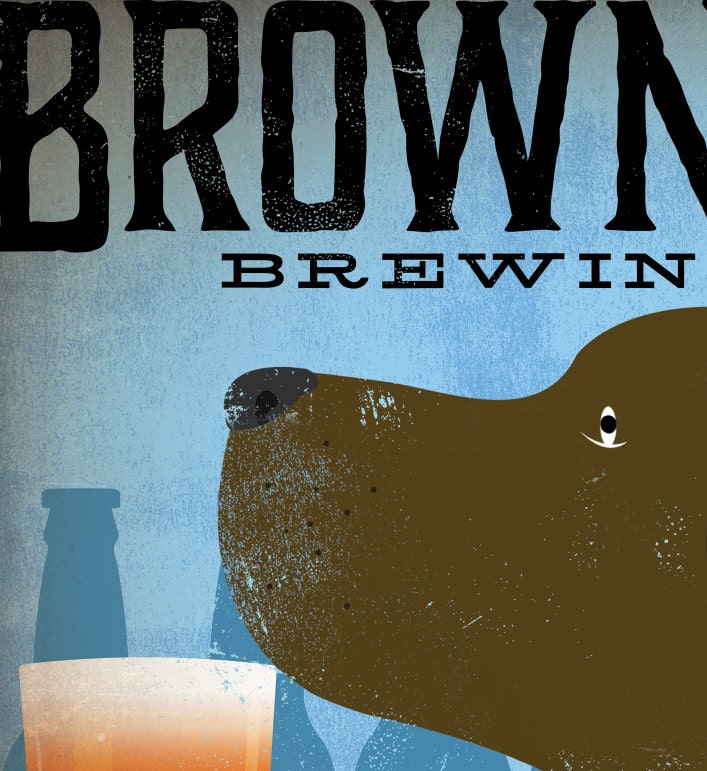 Brown Dog Chocolate Lab Labrador Brewing Beer Brewery - Etsy