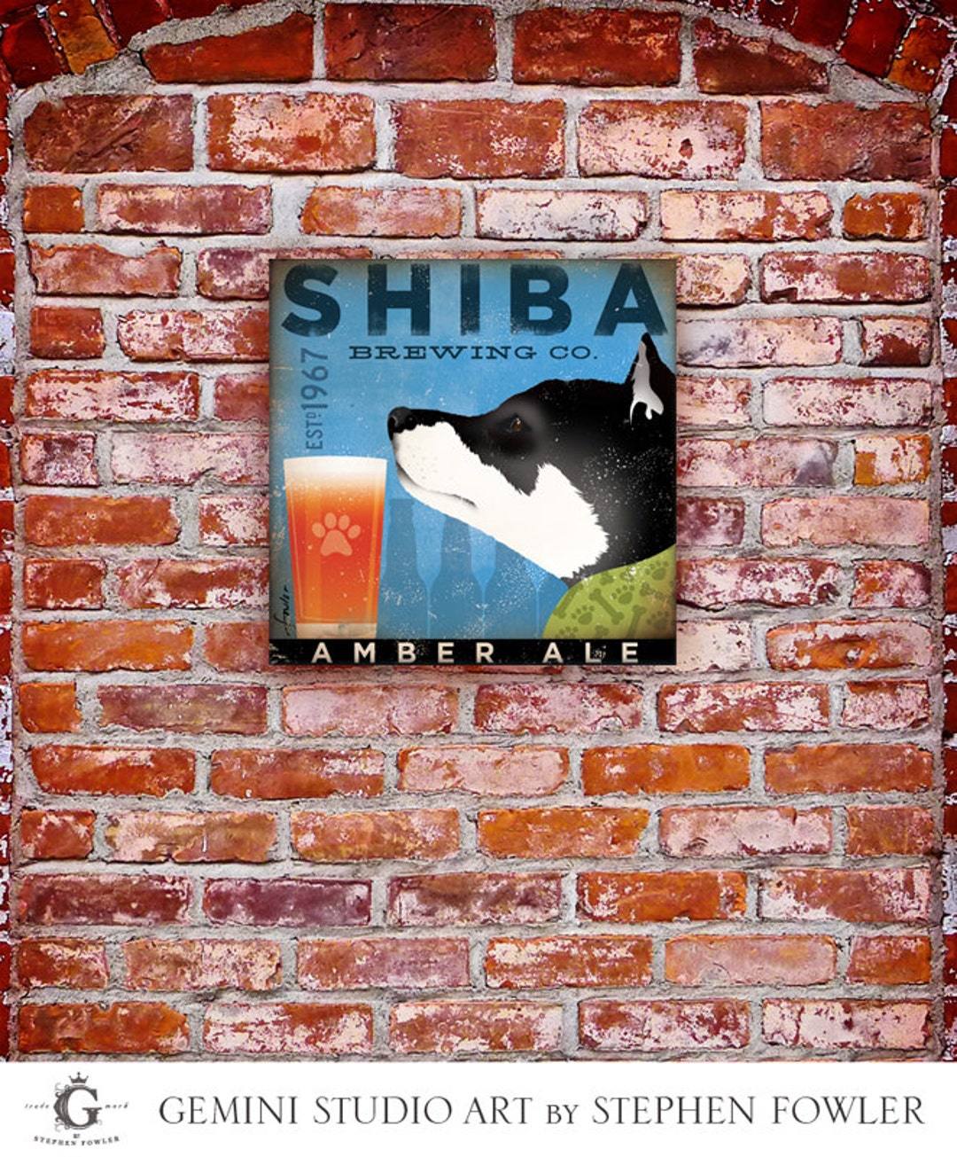Shiba Inu, Beer, Brewing, Brewery, Brewer, Beer Drinker, Bar Art ...