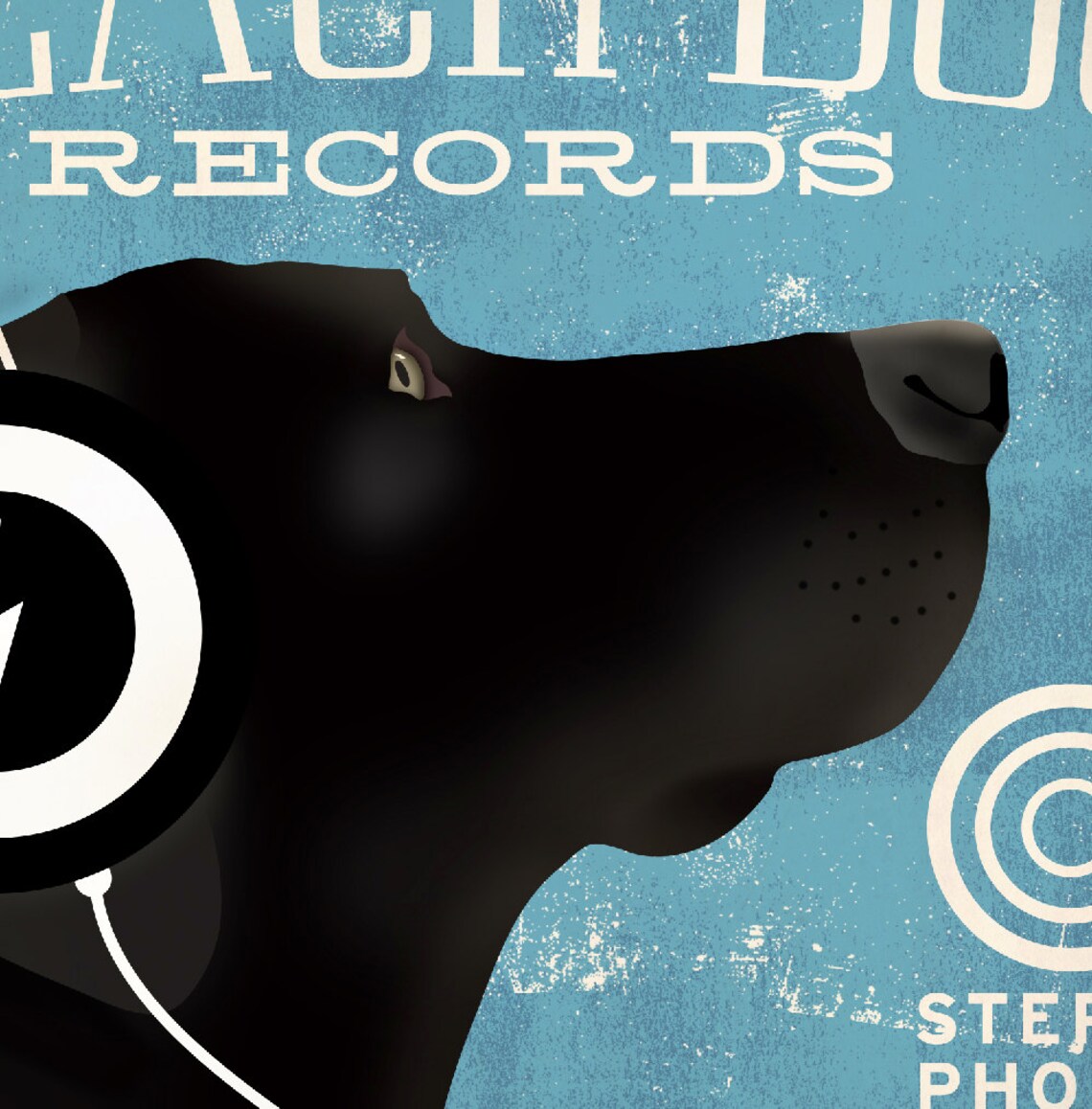 Black Dog Records Graphic Artwork Giclee Archival Signed - Etsy