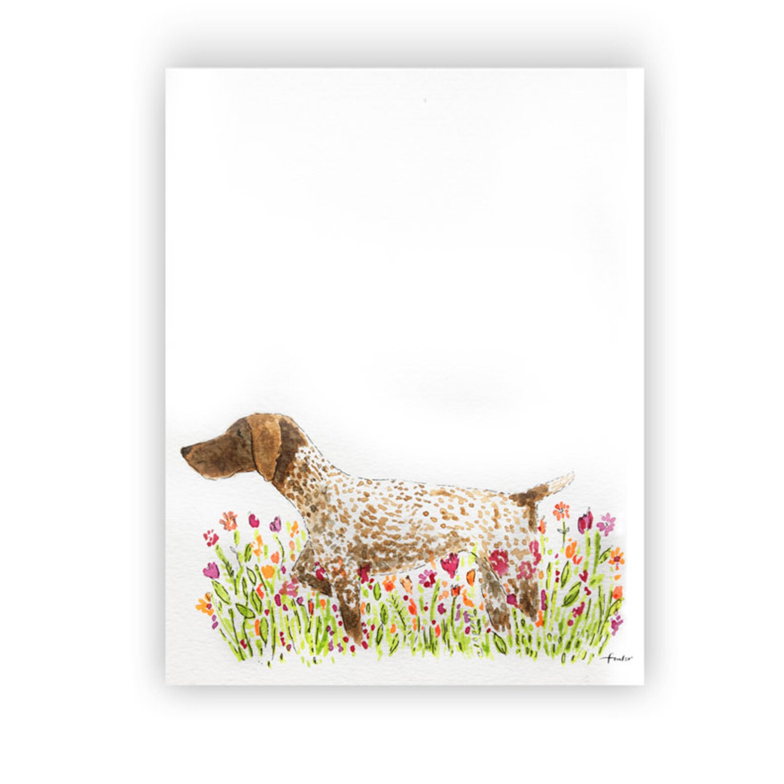 Gsp German Shorthaired Pointer Flower Flowers Floral - Etsy