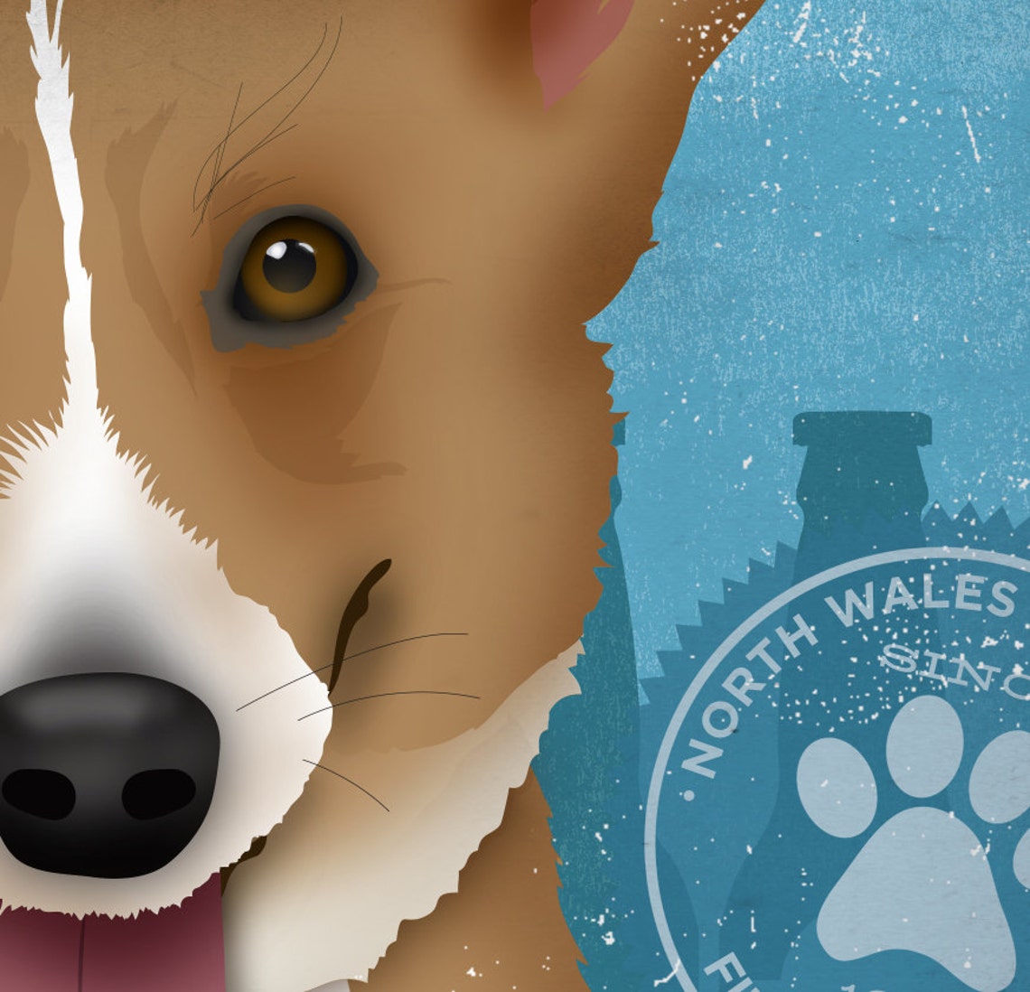 Welsh Corgi Brewing Beer Company Graphic Illustration on Gallery ...