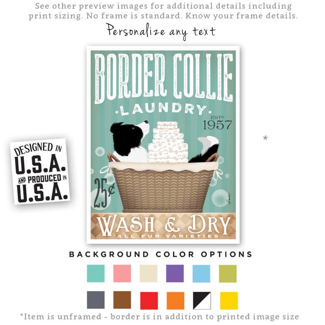 Border Collie, Laundry, Basket, Laundry Room, Wash, Dry, Fold, Bubble ...