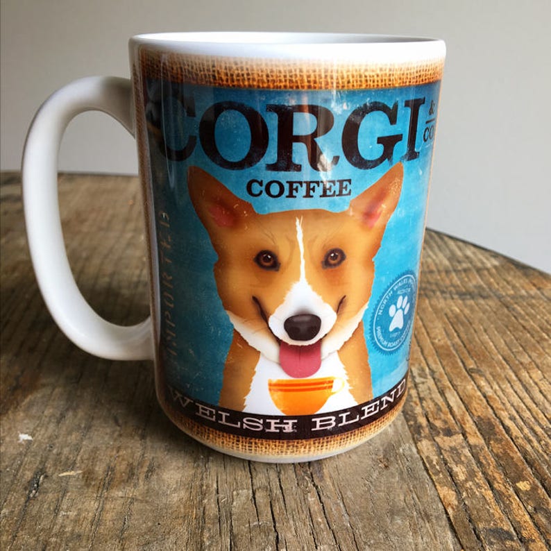 Corgi Dog Coffee Company Graphic Art MUG 15 Oz Ceramic Coffee - Etsy Canada