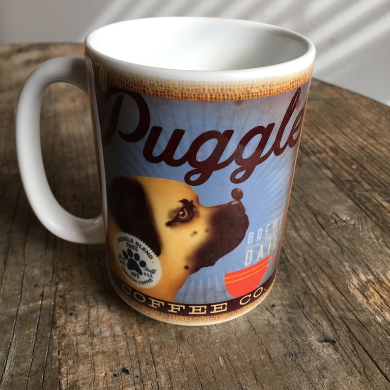Puggle Coffee Dog Coffee Mug Graphic Art MUG 15 Oz Ceramic Coffee Mug ...
