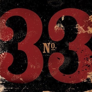 Number 33 Thirty Three Typographic Graphic Art Giclee Print by Stephen ...